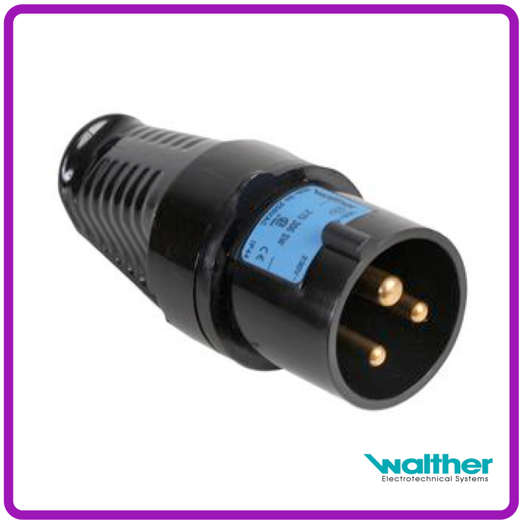 16A PLUG BLACK - WALTHER 215306SW – Sparks Theatrical Lighting Supermarket