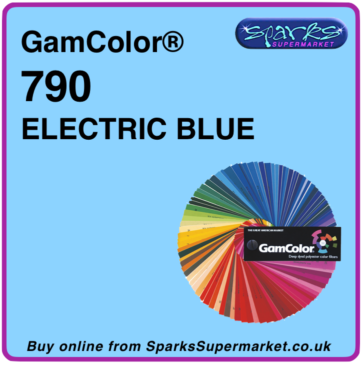 GamColor 790 ELECTRIC BLUE (50 x 60 cm) – Sparks Theatrical Lighting ...