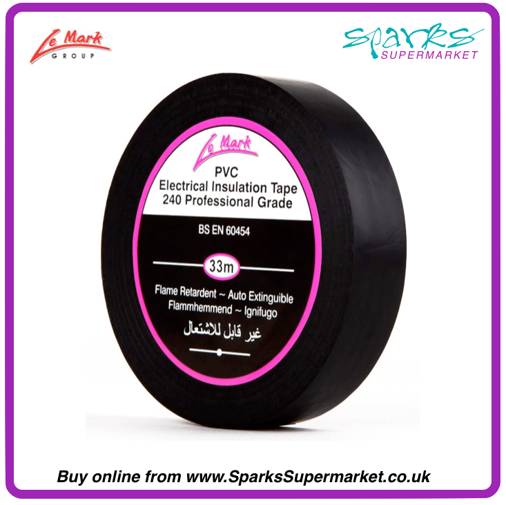 Le Mark Electrical Insulation Tape - 19mm X 33m - 12 colours – Sparks ...